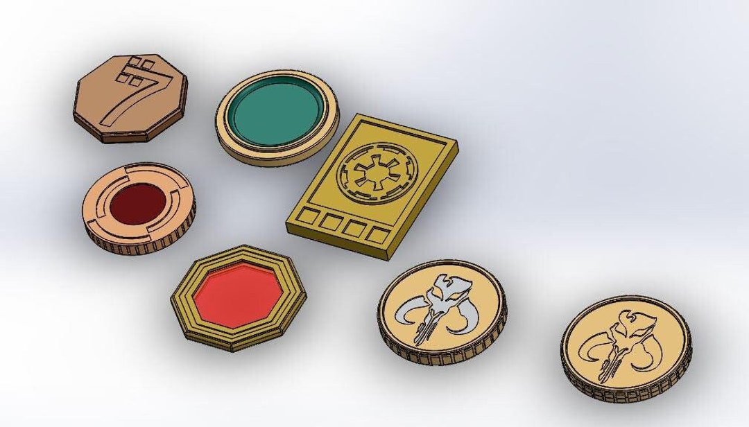 Star Wars Credit Sabacc Coins Solo Mandalorian STL Files - Etsy