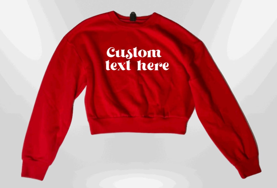 Custom Crop Crewneck Sweater/personalized Crewneck Pullover/custom ...