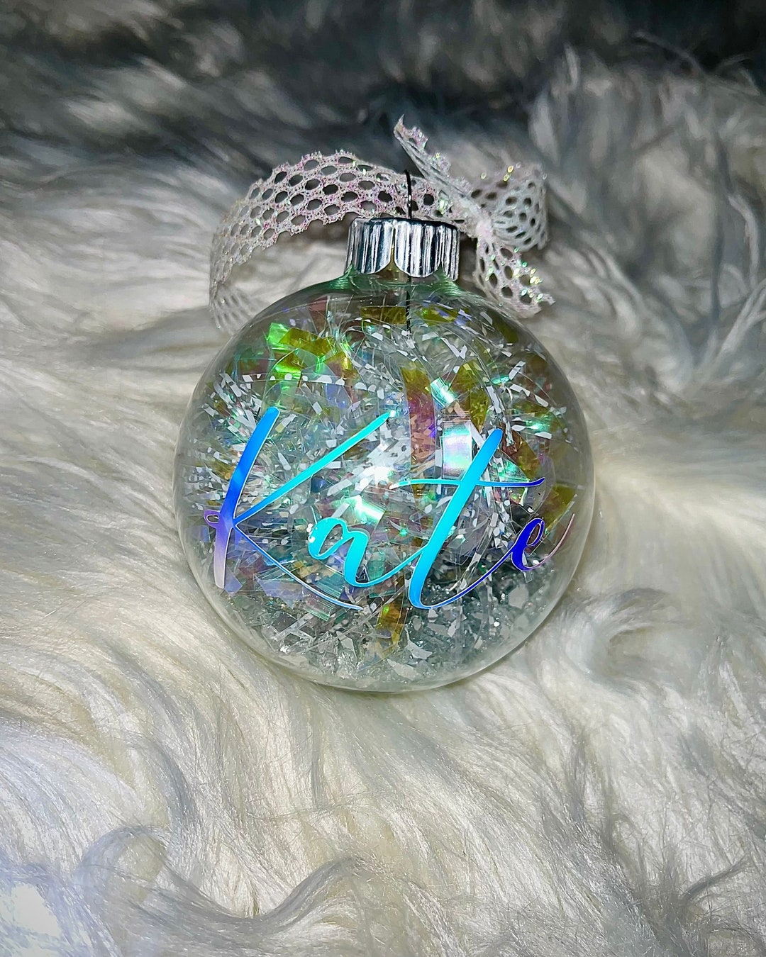 Personalized Christmas Gifts I Custom Glass Christmas Ornament I ...