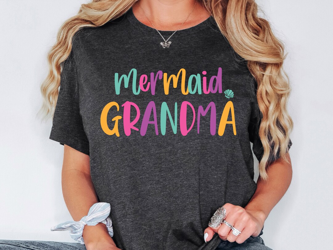 Mermaid Grandma Shirt, Mermaid Grandma Party Sweatshirt, Birthday ...