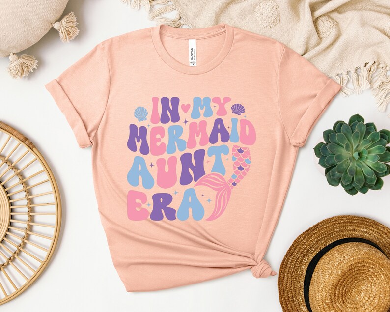 In My Mermaid Aunt Era Shirt, Mermaid Auntie Party Sweatshirt, Birthday ...