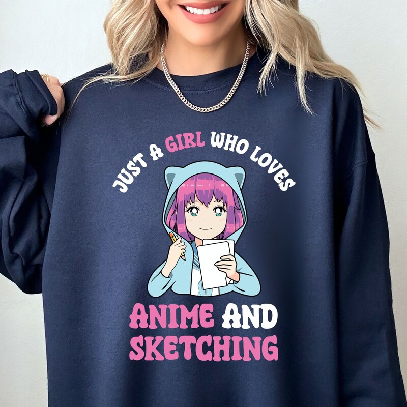 Anime Just a Girl Hoodie - Etsy