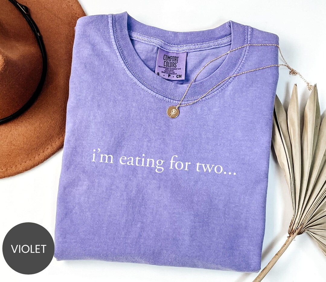 Comfort Colors® I'm Eating for Two Shirt, Pregnancy Tee, Funny ...