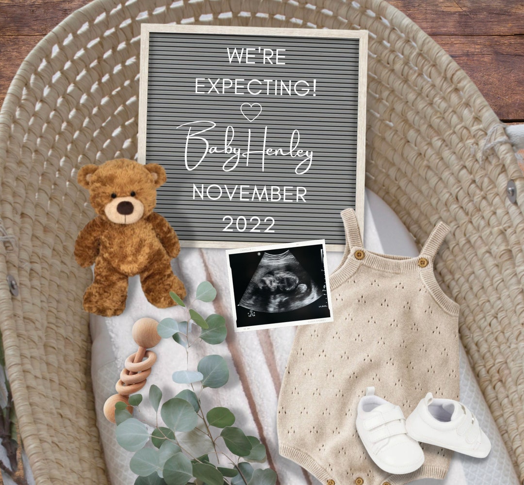 Digital Baby Announcement Baby Announcement Pregnancy Announcement ...