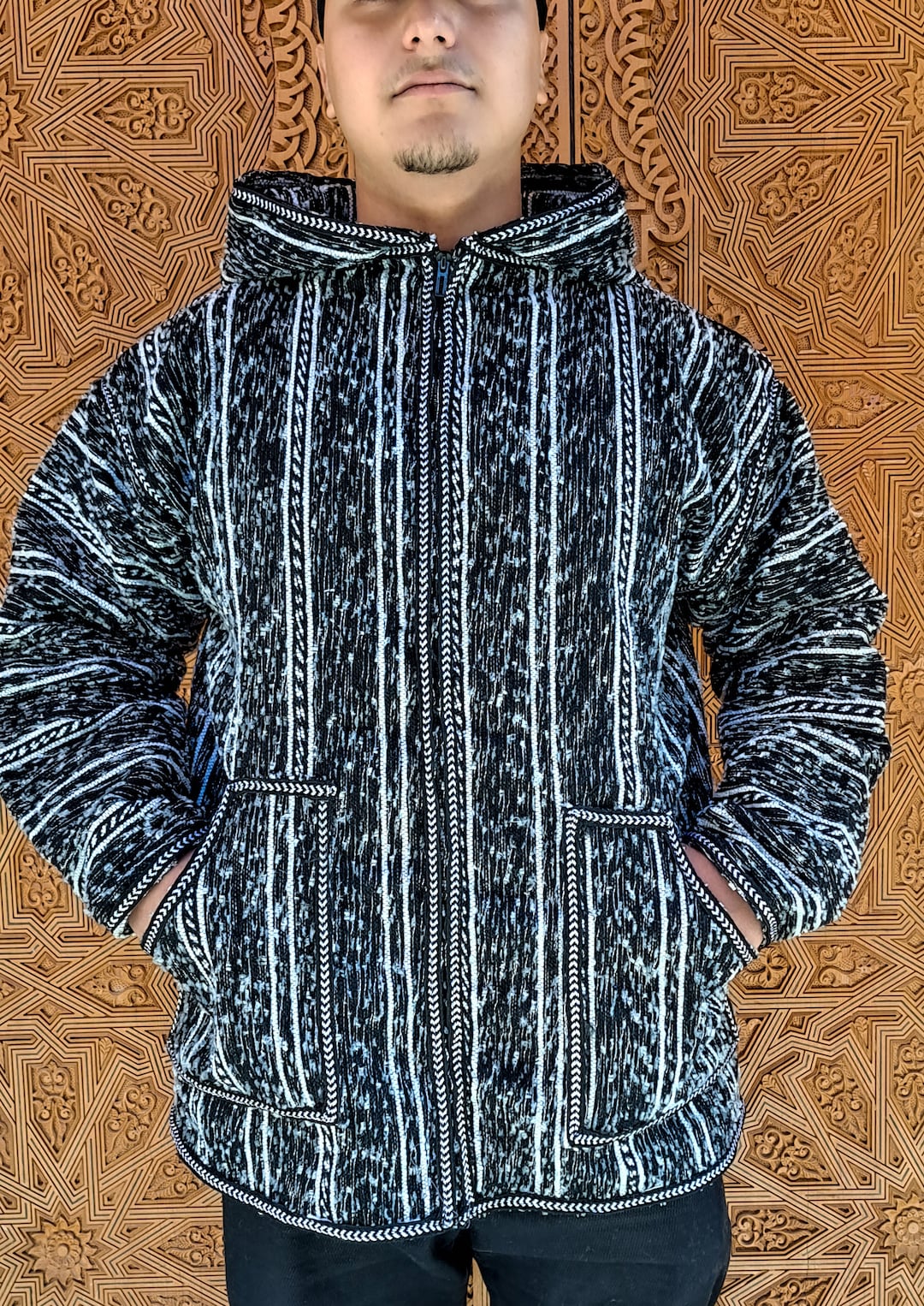 Handmade Moroccan Wool Hoodie: Berber Winter Jacket - Etsy