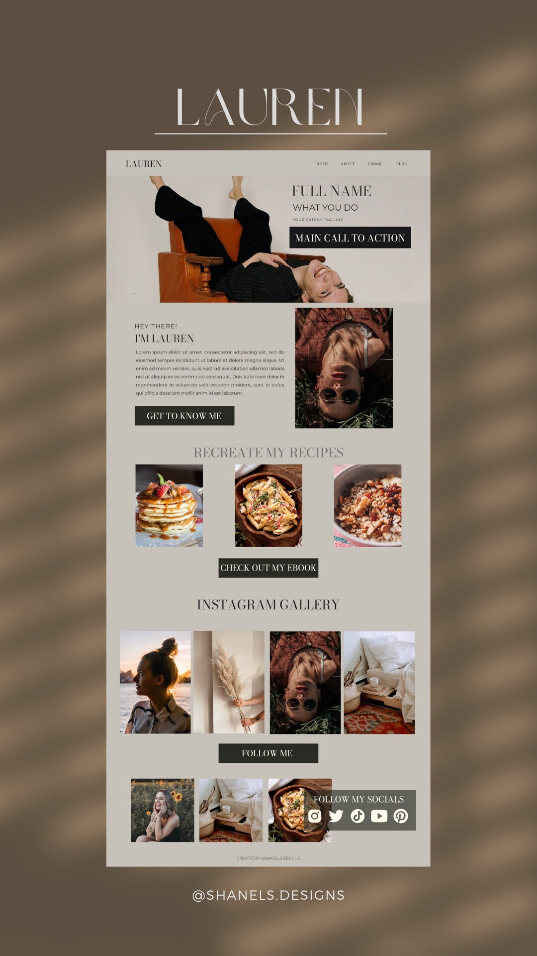 INFLUENCER WEBSITE TEMPLATE - Etsy