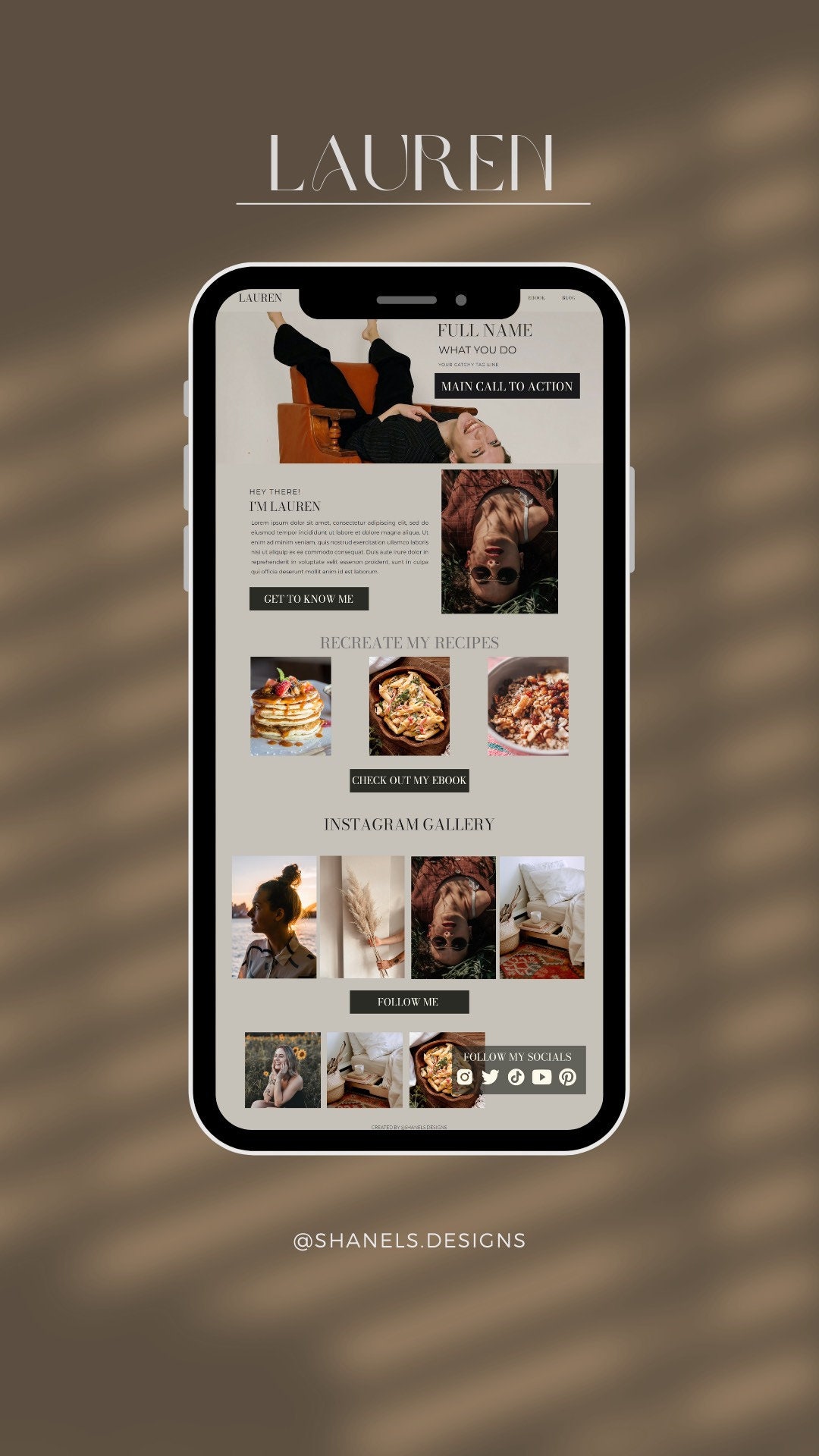 INFLUENCER WEBSITE TEMPLATE - Etsy