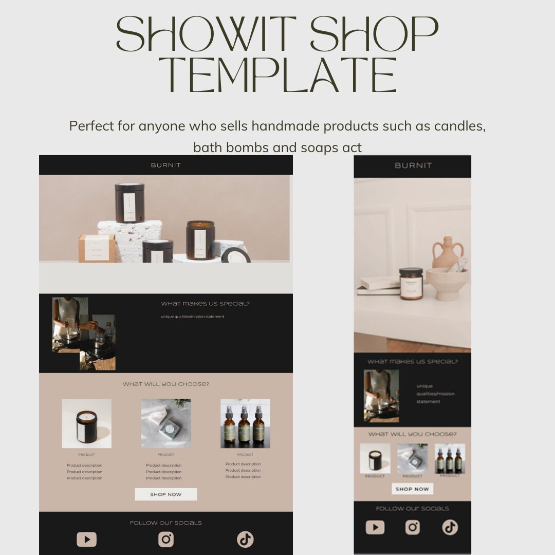 SHOWIT SHOP TEMPLATE - Etsy