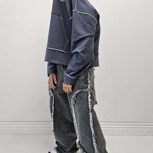 Vintage Cross Hoodie Graphite Hoodie Religion Goth Raw Seams Unisex - Etsy