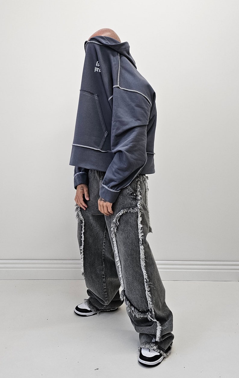 Vintage Cross Hoodie Graphite Hoodie Religion Goth Raw Seams Unisex - Etsy