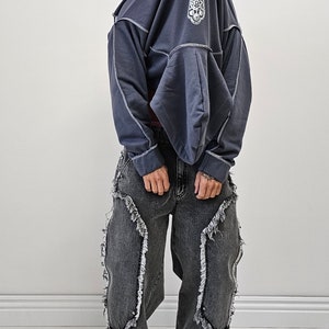 Vintage Cross Hoodie Graphite Hoodie Religion Goth Raw Seams Unisex - Etsy