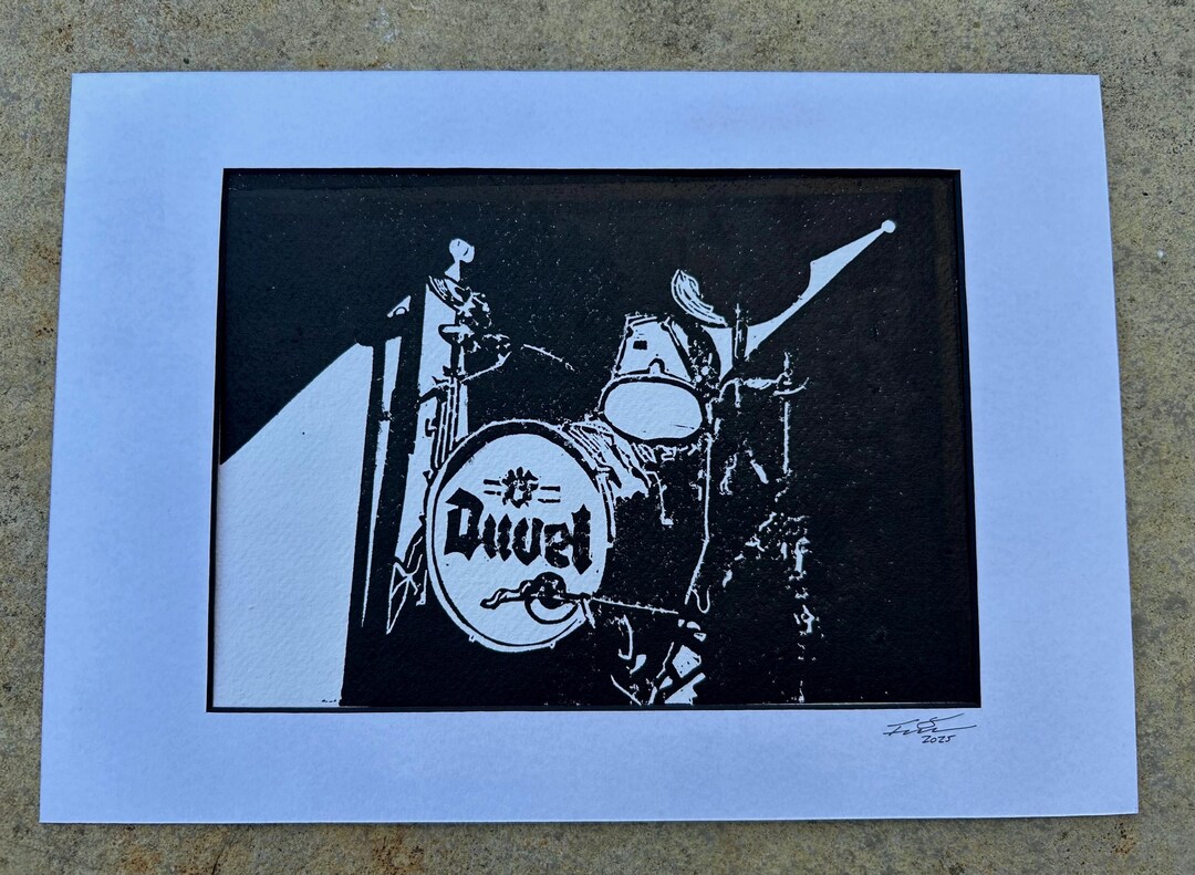 Duvel Drum Kit Lino Cut - Etsy