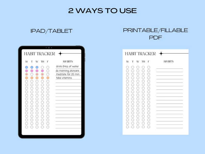 Daily Habit Tracker | Tracker Template | Productivity Sheet | Aesthetic ...