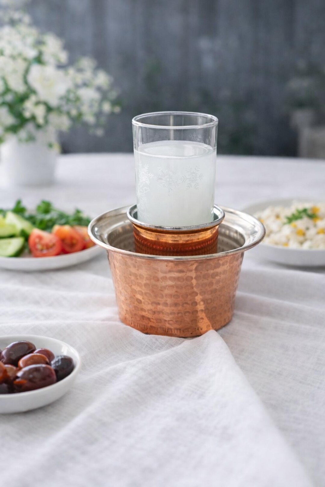 Copper Cocktail Cooler, Tsipouro Tsikoudia Ouzo Raki Glass Holder ...