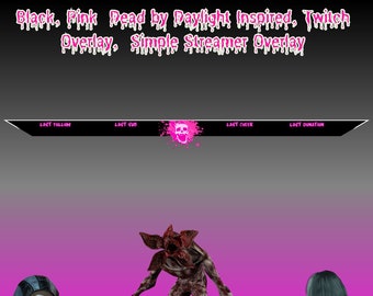 DBD Overlay Top Bar Pink Edition Streaming Twitch Kick Youtube Stream ...