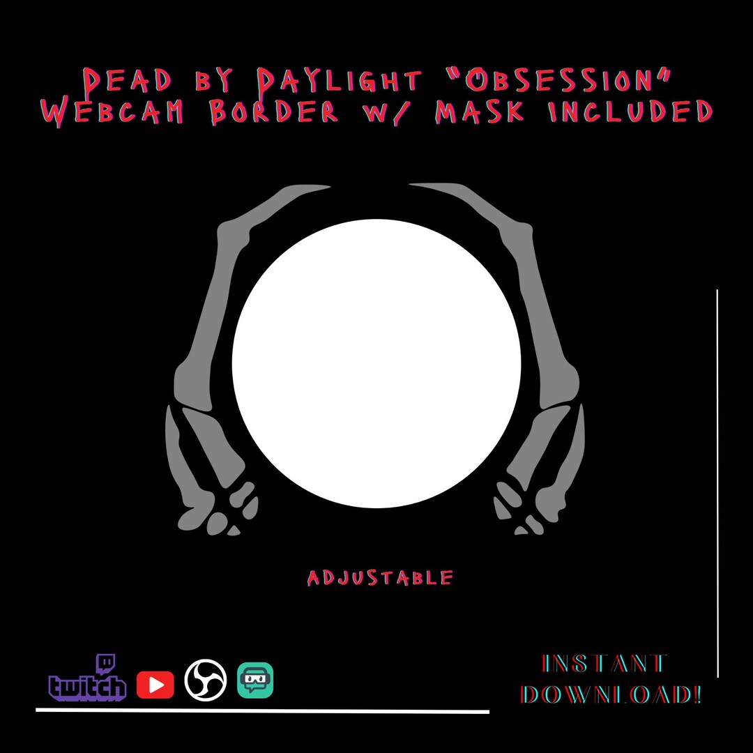Dead by Daylight "obsession" Inspired Webcam Overlay With Mask. - Etsy