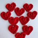 Handmade Hearts Applique Cardmaking Crafts Decorations in Crochet ...