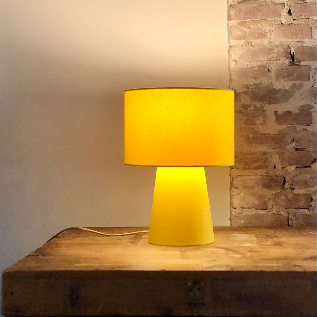 Chick Yellow Table Lamp, Both Base and Shade Made of Lampshade Material ...