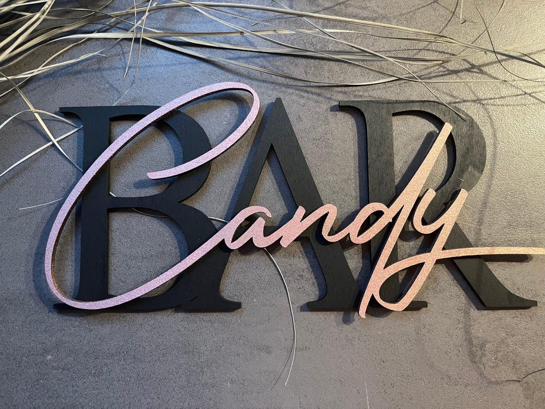 Schriftzug I Candy Bar I Hochzeit I wedding I Süßigkeiten I ...