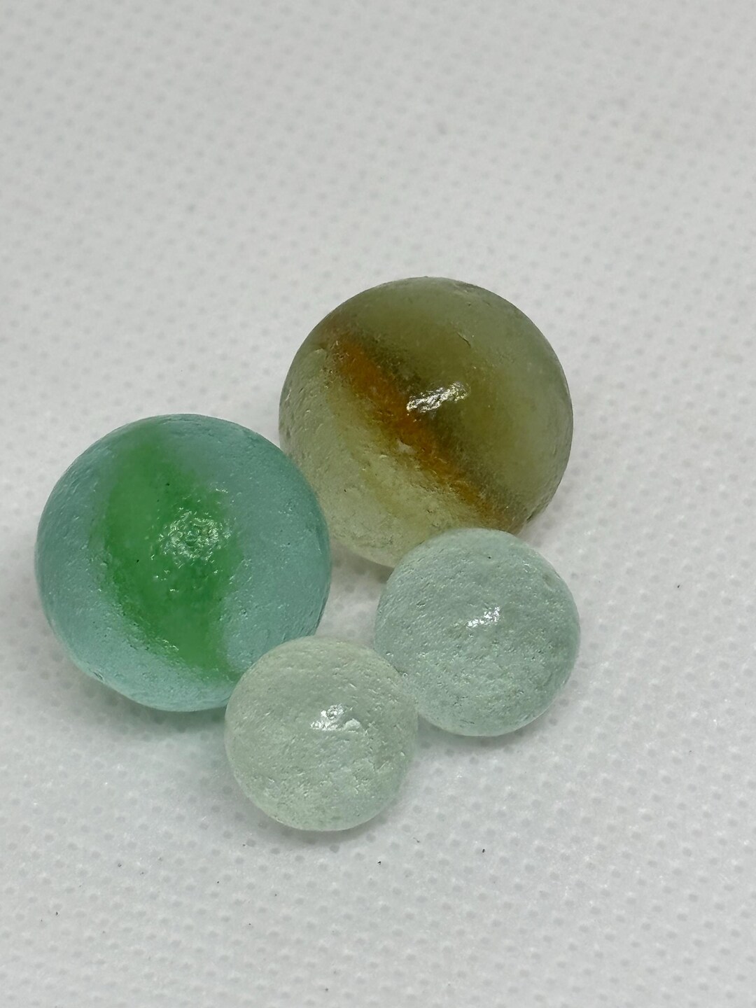 4 Perfectly Frosted Sea Glass Marbles. Picked From North East Coast U.K ...