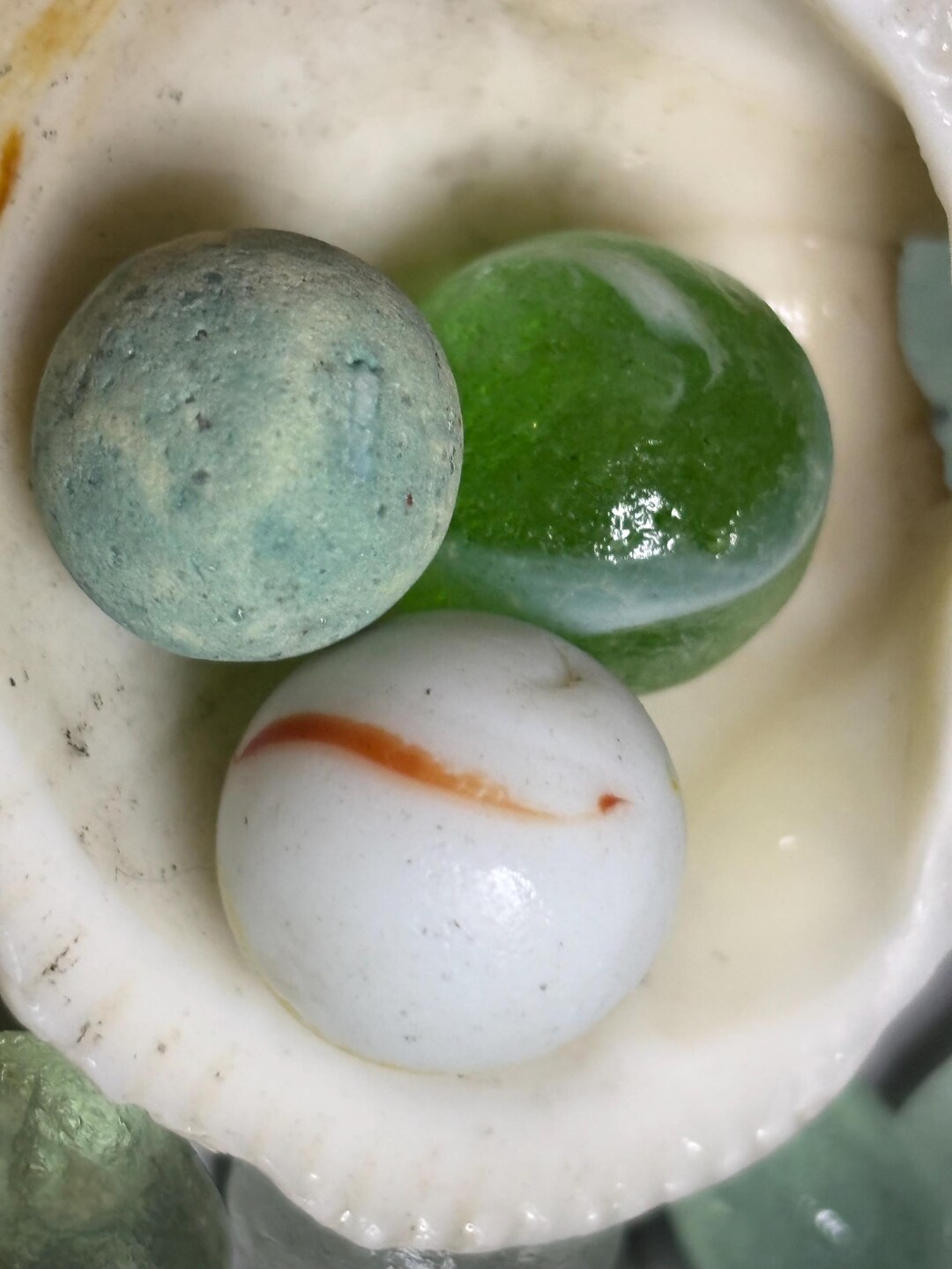 A Trio of Lovely Seaglass Marbles. Northeast Coast Uk - Etsy
