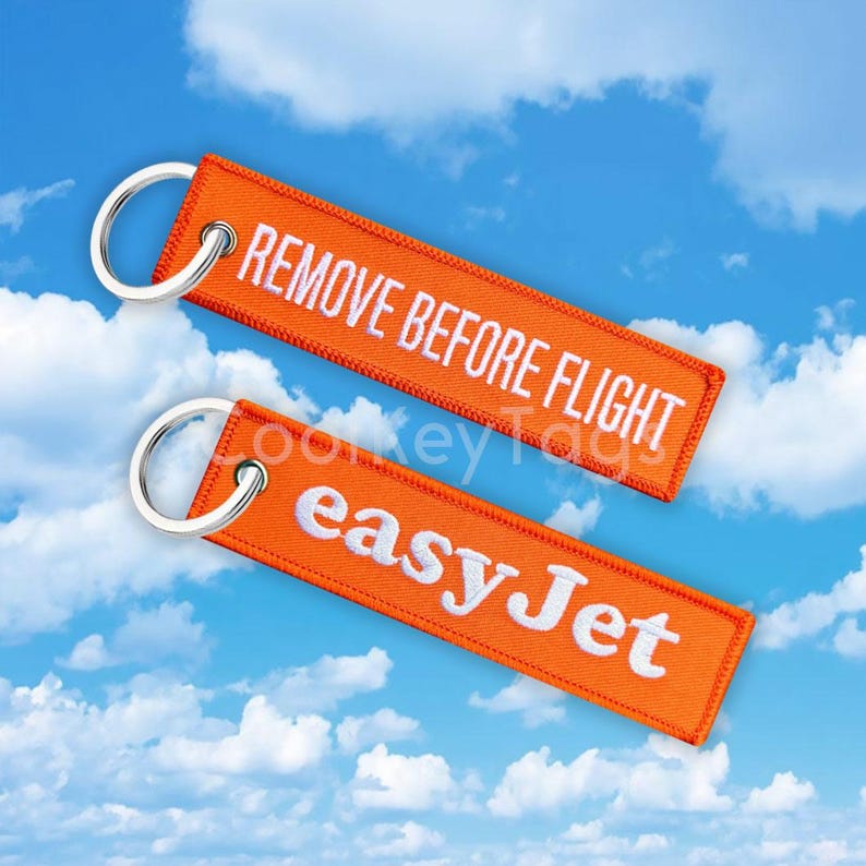 Easyjet Embroidered Keytag – Aviation Gift, Airline Keyring, Travel ...