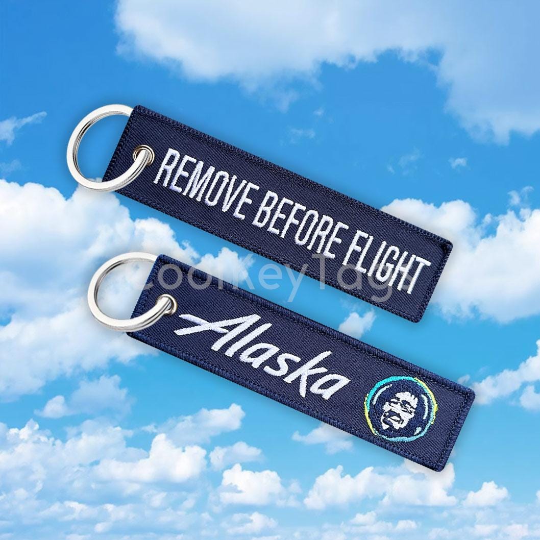 Alaska Airlines Keychain - Pilot Keytag - Airline Crew Gift - Aviation ...