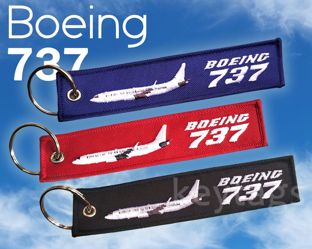 Keychain BOEING 737 Keyring Pilot Aircraft Flight Aviation Crew ...