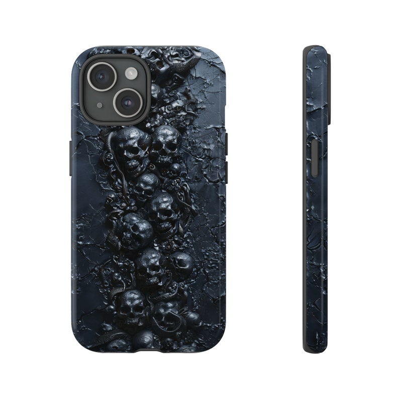 Goth Skull Phone Case, Dark Aesthetic Phone Case iPhone 15, iPhone 14 ...