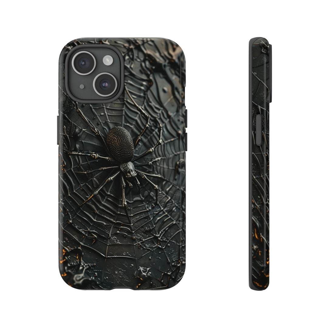Black Spider Phone Case, Dark Aesthetic Phone Case iPhone 15, iPhone 14 ...