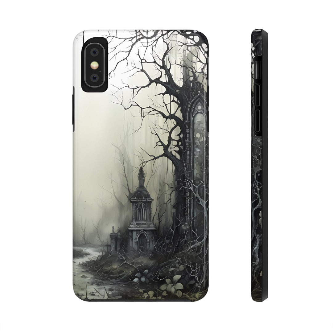 Goth Cemetery Phone Case, Dark Aesthetic Phone Case, Gothic Cover ...