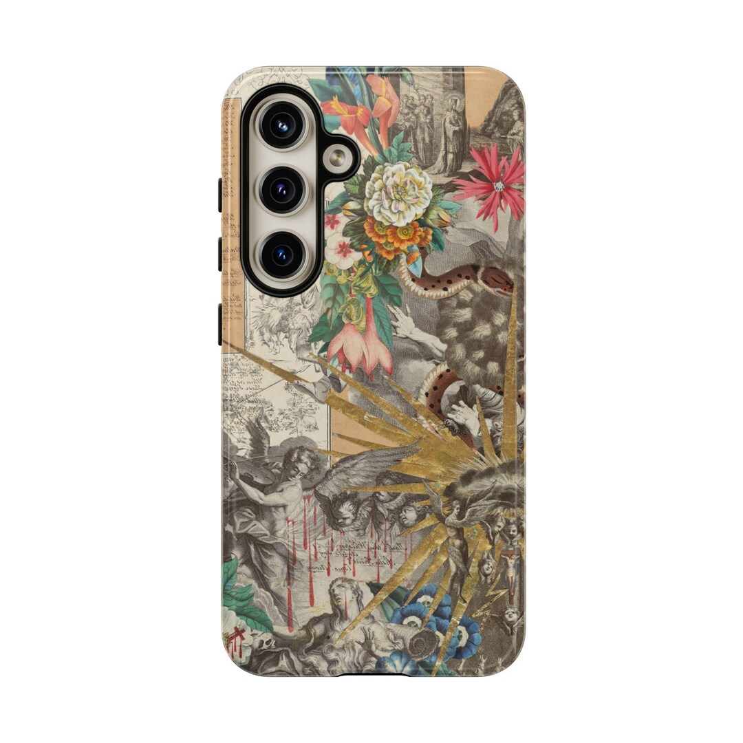 Vintage Collage Phone Case, Dark Fantasy Renaissance Art Medieval Art ...