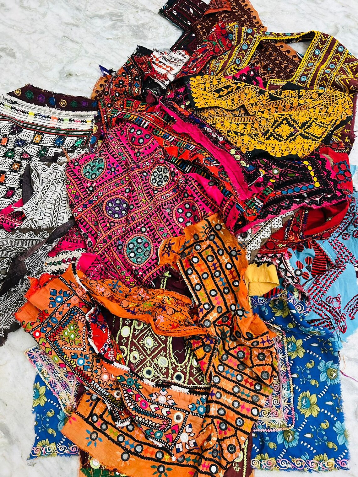 100piece Lot Banjara Neck Yoke Patch, Traditional Embroidery, Applique ...