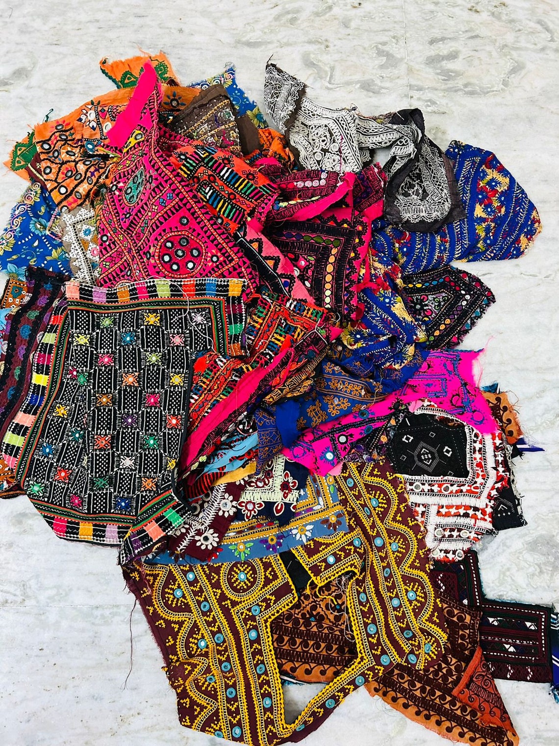 100piece Lot Banjara Neck Yoke Patch, Traditional Embroidery, Applique ...