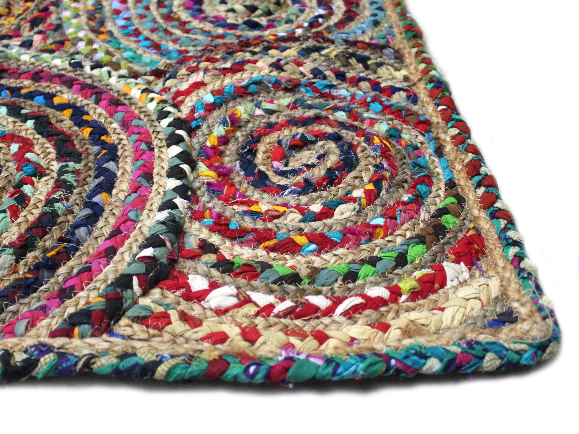 2X3 Foot Hand Braided Home Decor Rug Bohemien Rug Colorful Area Rug ...