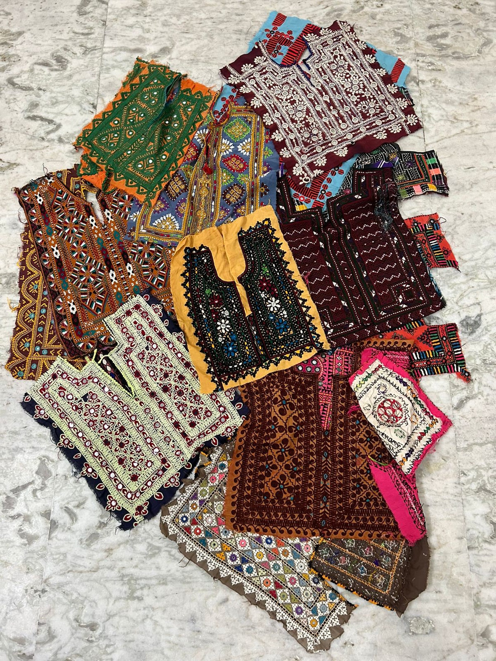 100piece Lot Banjara Neck Yoke Patch, Traditional Embroidery, Applique ...