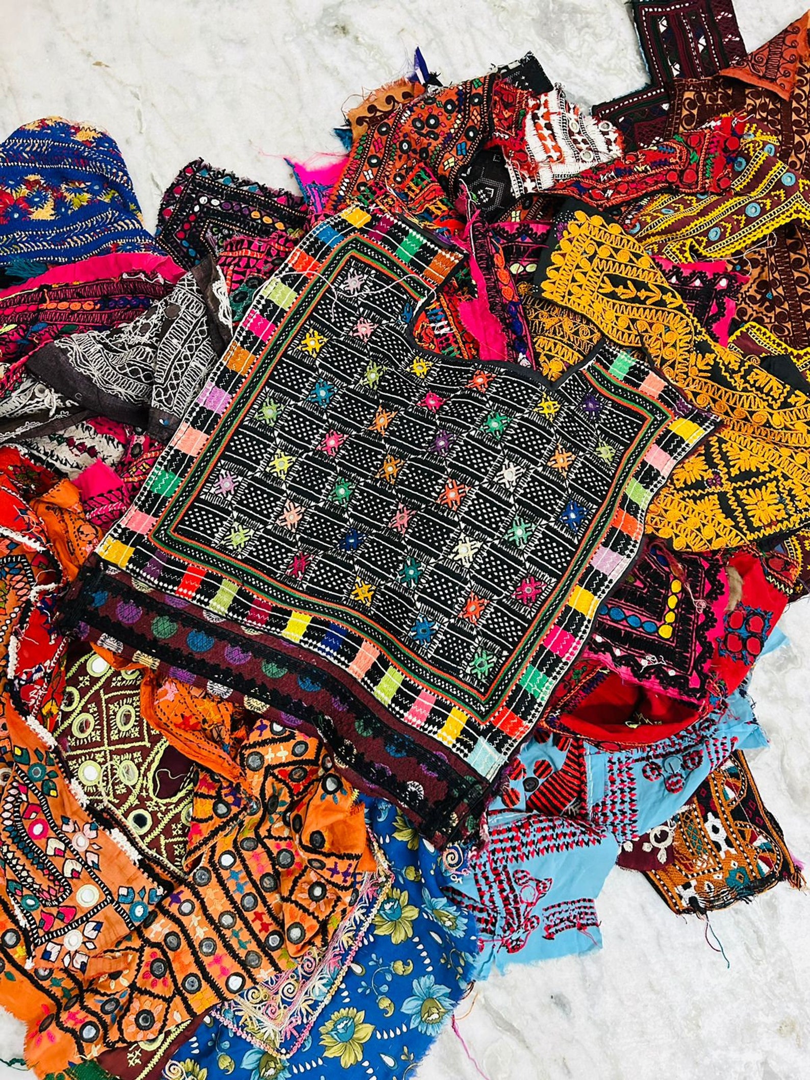 100piece Lot Banjara Neck Yoke Patch, Traditional Embroidery, Applique ...