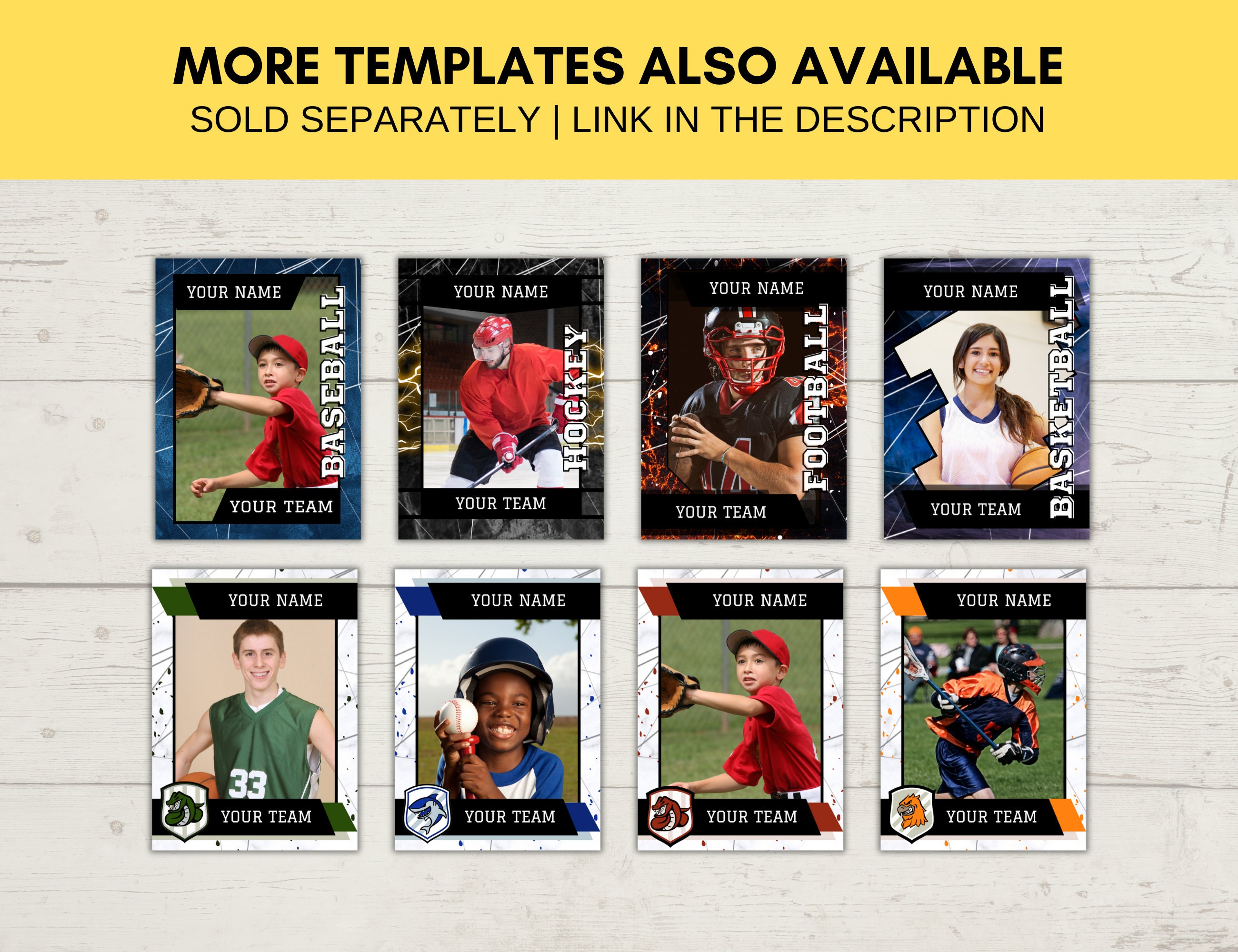 Editable Sports Card Template Custom Basketball Trading Card Printable ...