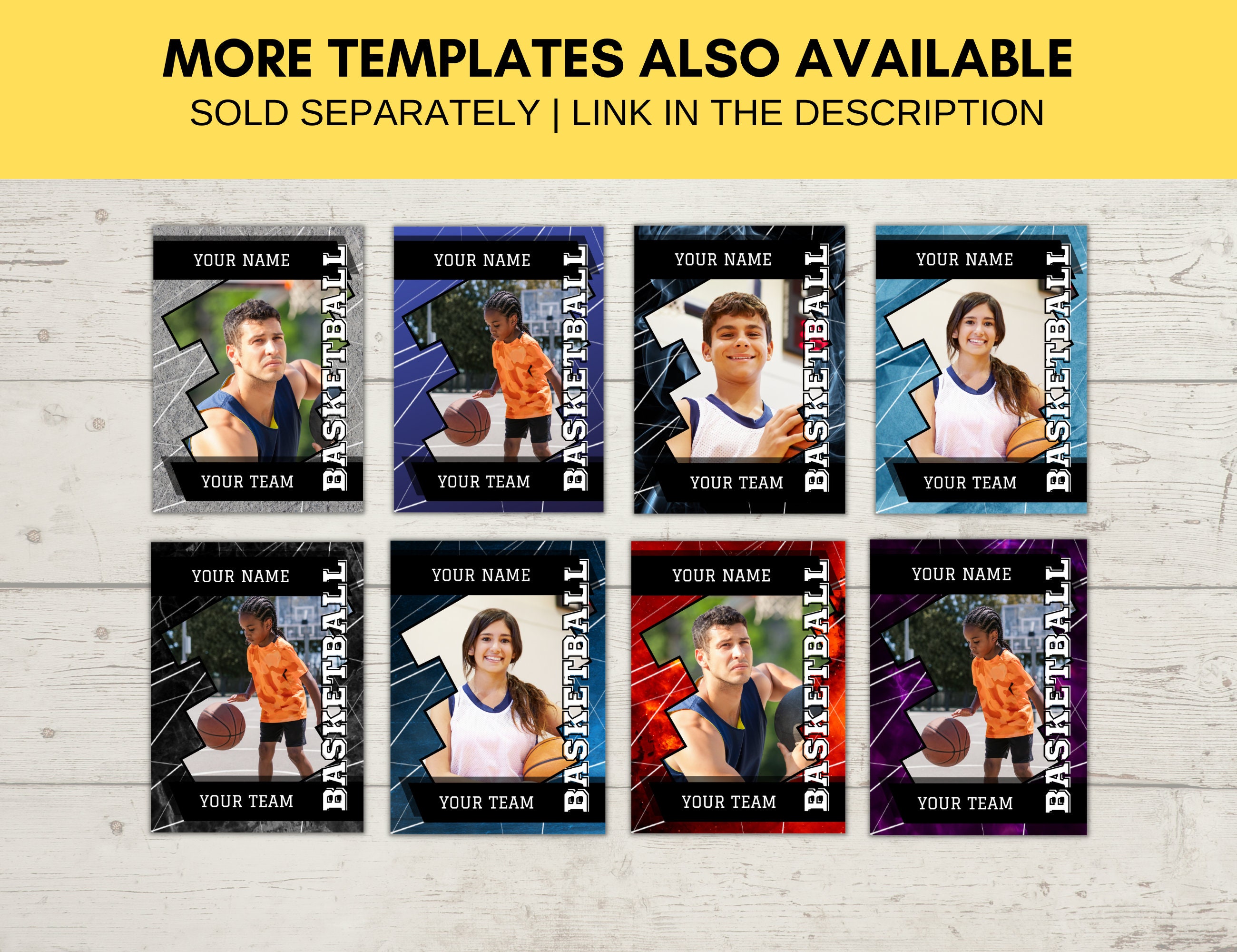 Editable Sport Card Template Custom Basketball Trading Card Printable ...