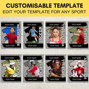 Editable Sport Card Template | Custom Basketball Trading Card Printable ...