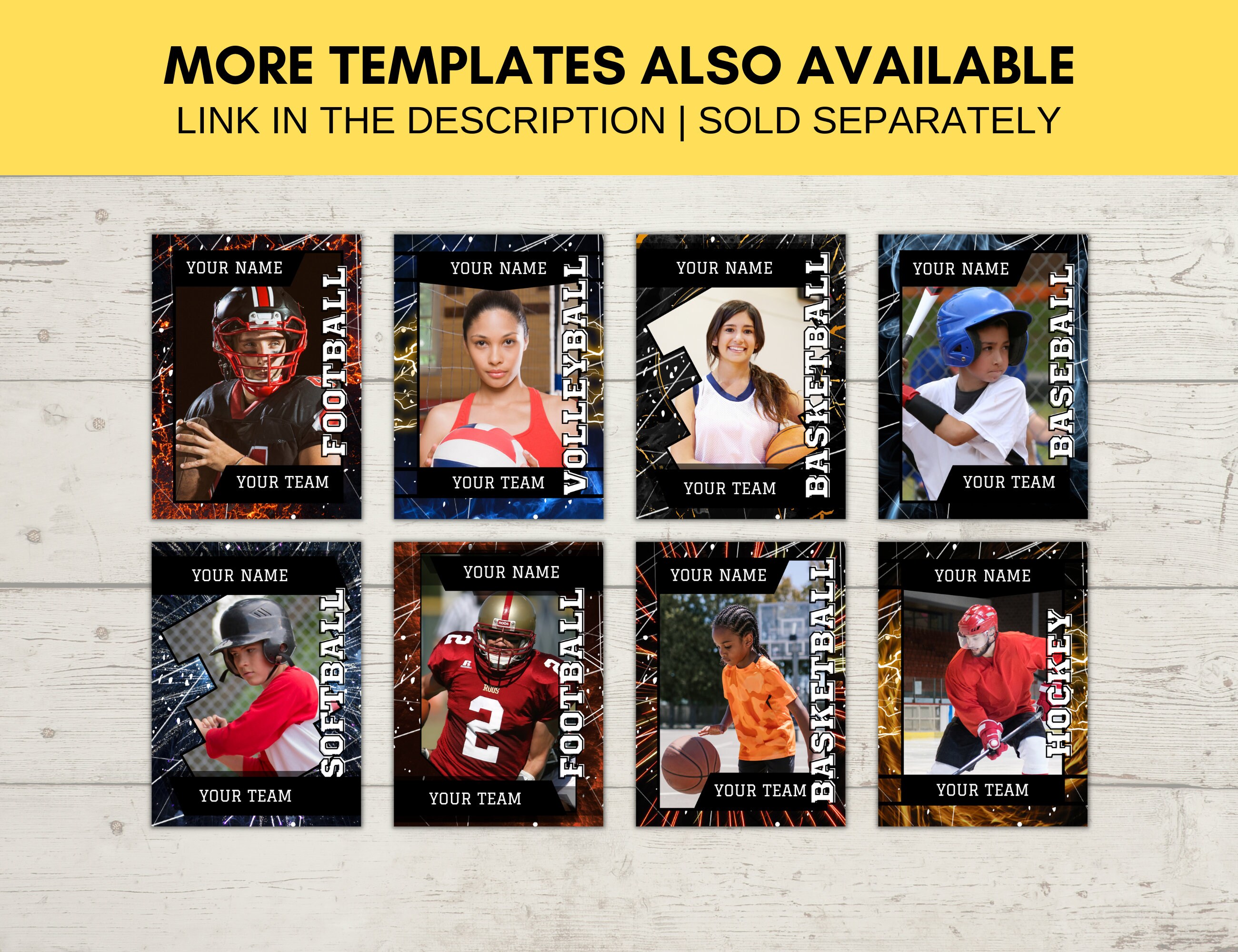 Editable Sports Card Template Custom Baseball Trading Card Printable ...