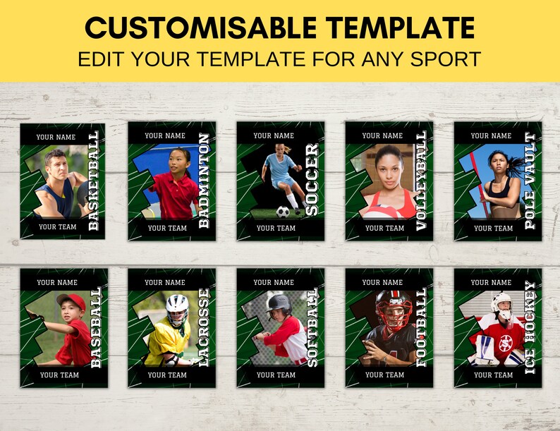 Editable Sport Card Template Custom Basketball Trading Card - Etsy