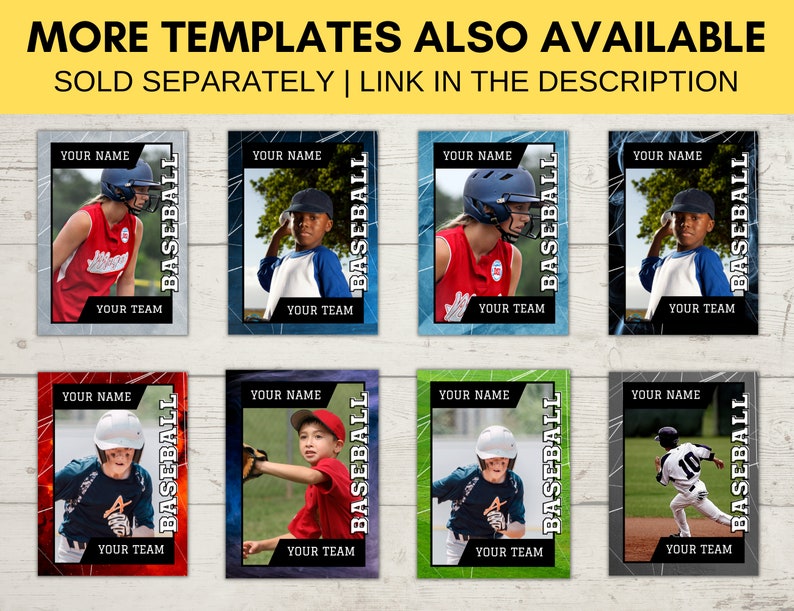 Editable Sports Card Template Custom Baseball Trading Card - Etsy