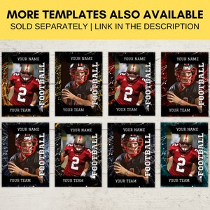 Editable Sports Card Template Custom Football Trading Card Printable ...