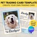 Editable Therapy Pet Trading Card Template Custom Trading Card ...