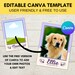 Editable Therapy Pet Trading Card Template Custom Trading Card ...
