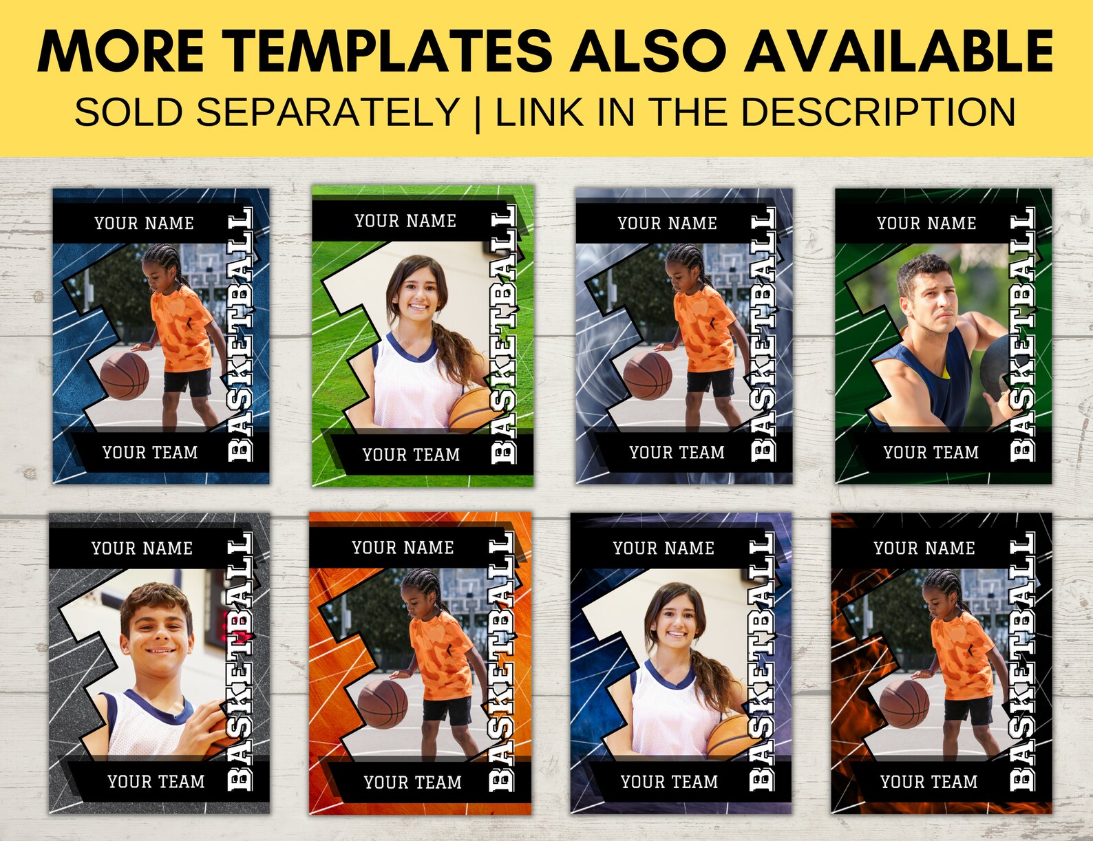 Editable Sport Card Template Custom Basketball Trading Card - Etsy
