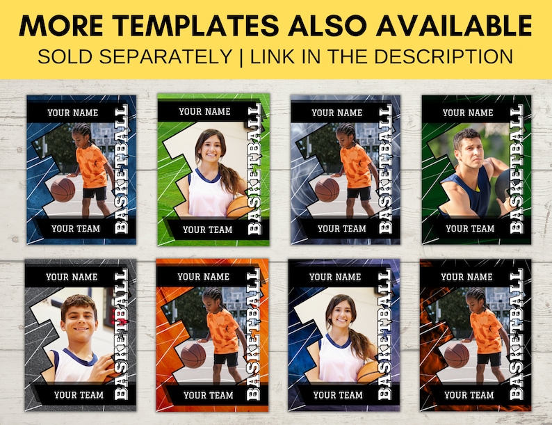 Editable Sport Card Template Custom Basketball Trading Card - Etsy