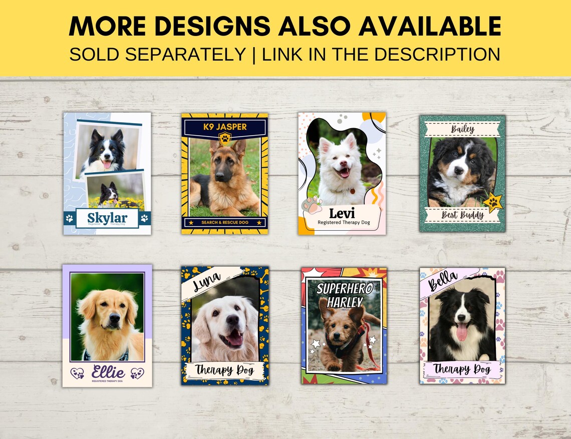 Editable K9 Pet Trading Card Template | Custom Trading Card Printable ...