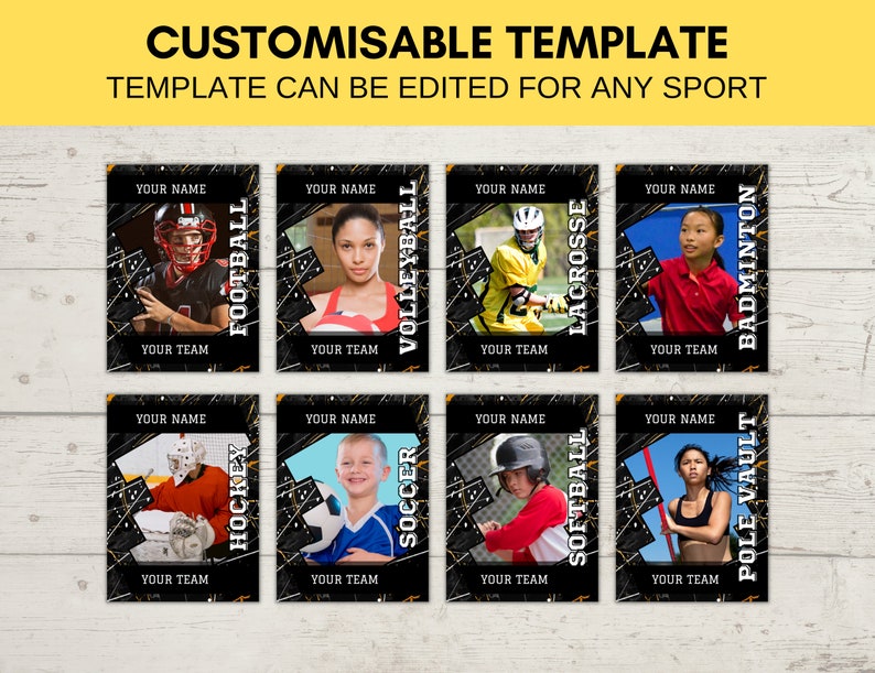 Editable Sport Card Template Custom Basketball Trading Card Printable ...